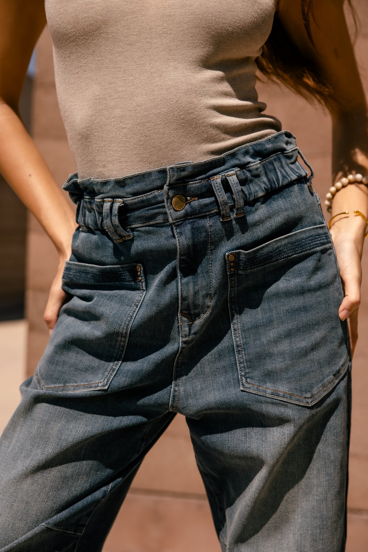 Jeans taille haute Joyce, pacific | Freeman T. Porter