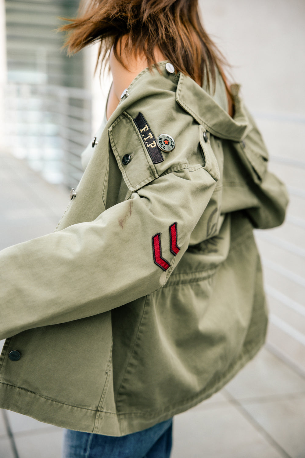 Parka esprit militaire Maylis Break, light khaki | Freeman T. Porter