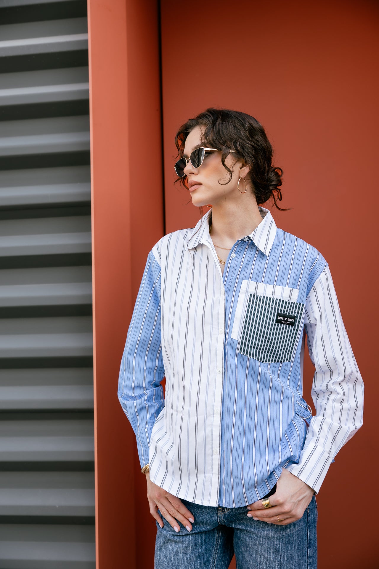 Calay Patchwork oversized shirt, original | Freeman T. Porter